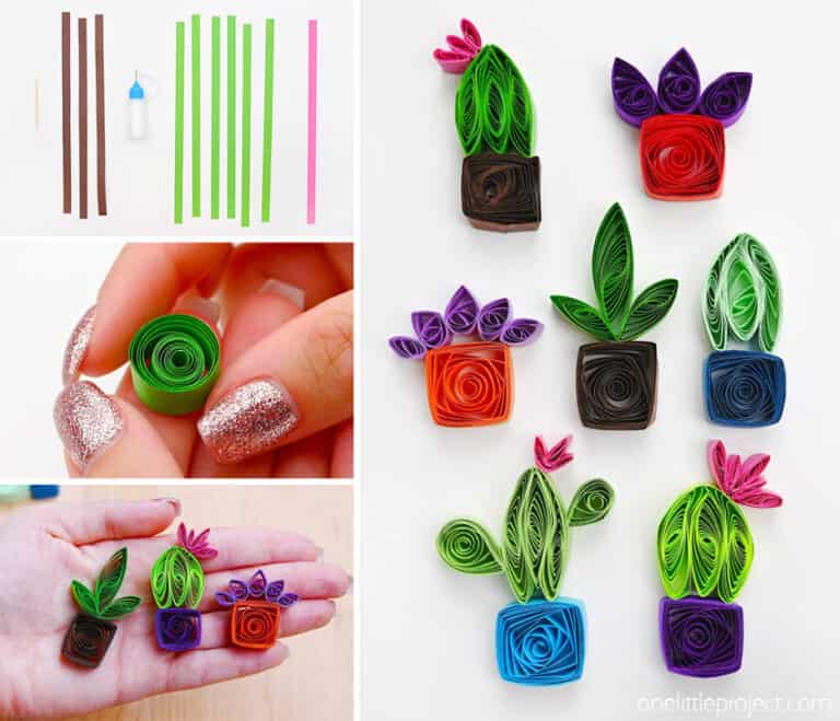 Paper Quilling Cactus - Easy Quilled Cactus Craft for Beginners