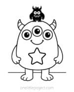 Free Monster Coloring Pages - Cute Monster Coloring Sheets