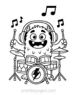 Free Monster Coloring Pages - Cute Monster Coloring Sheets
