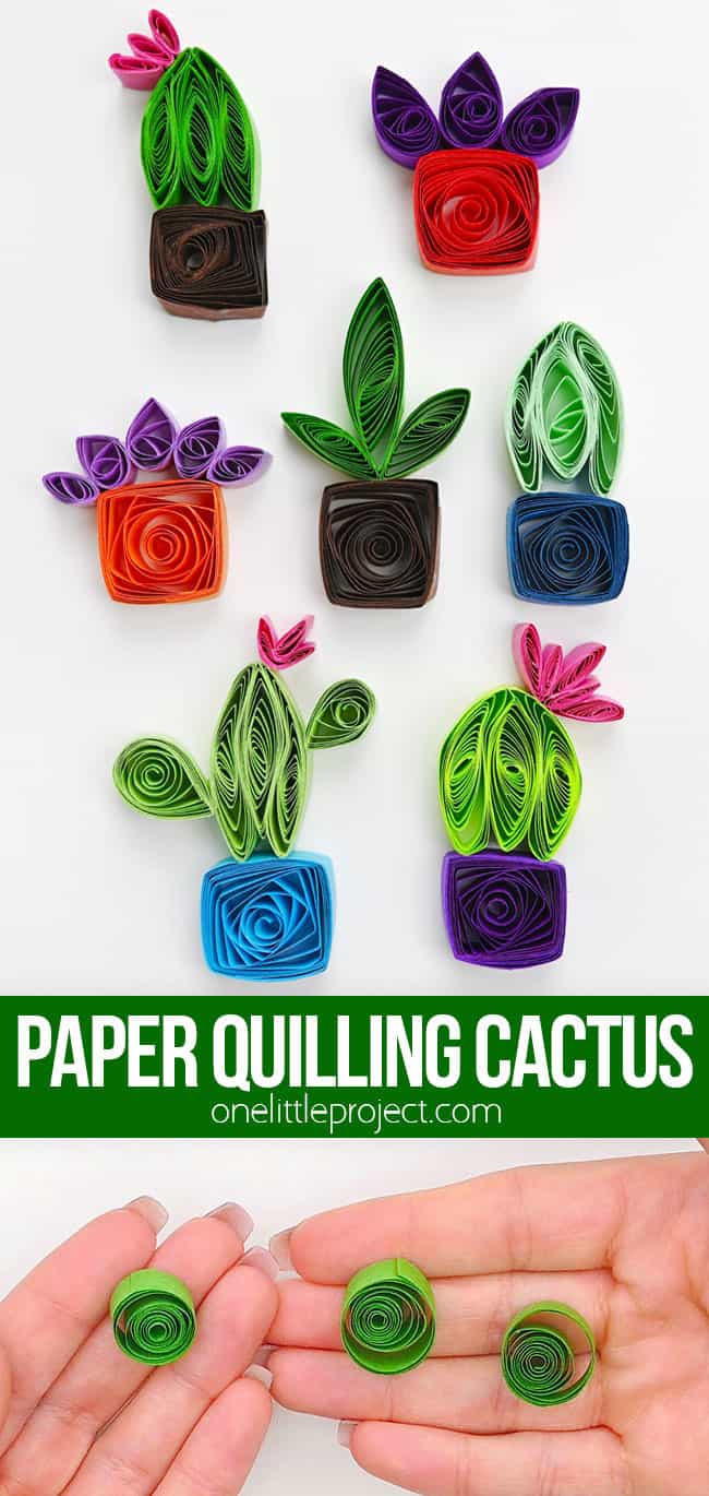 Paper Quilling Cactus - Easy Quilled Cactus Craft for Beginners