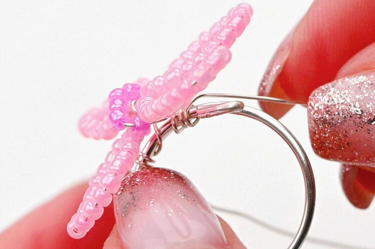 Beaded Butterfly Ring - How to Make a Wire & Bead Butterfly Ring