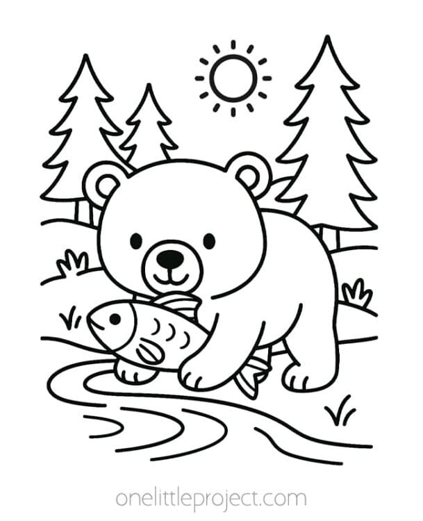 Bear Coloring Pages - FREE Printable Bear Coloring Sheets
