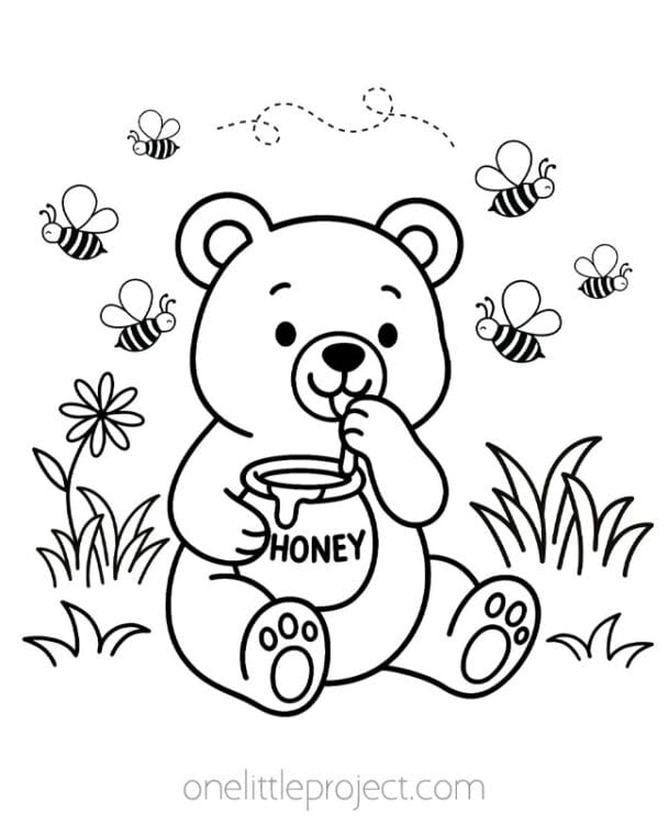 Bear Coloring Pages - FREE Printable Bear Coloring Sheets