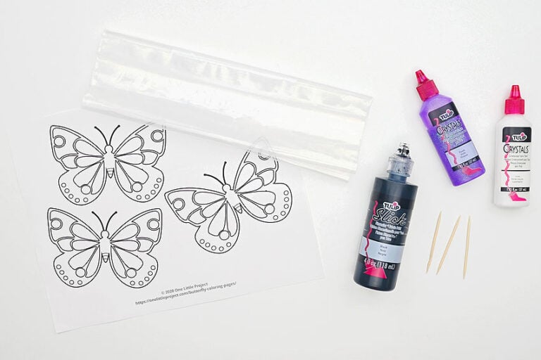 Butterfly Window Clings - DIY Window Decor with Puffy Paint