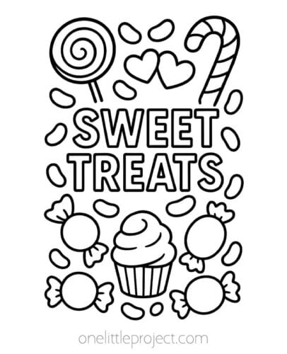 Candy Coloring Pages - Free Printable Sweets & Treats to Color