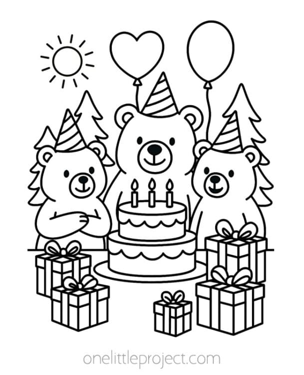 Bear Coloring Pages - FREE Printable Bear Coloring Sheets