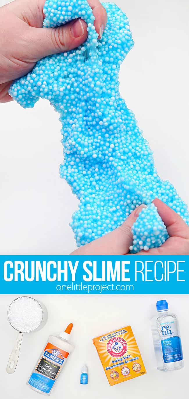 How to Make Crunchy Slime - Easy Foam Bead Slime Recipe