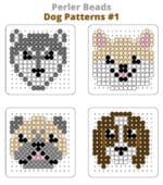Perler Bead Dog - Free Printable Fuse Bead Dog Patterns