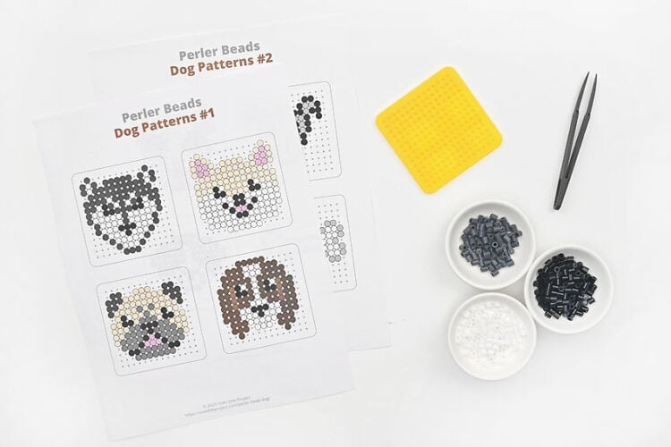 Perler Bead Dog - Free Printable Fuse Bead Dog Patterns