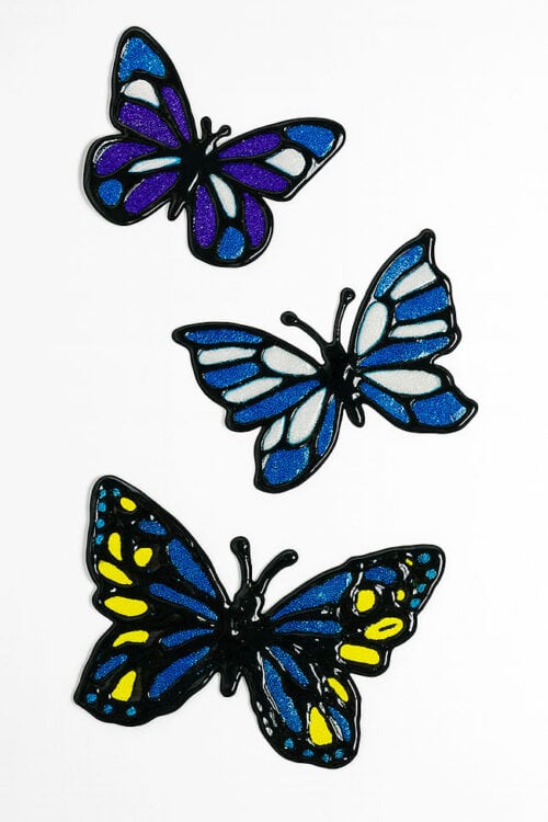 Butterfly Window Clings - DIY Window Decor with Puffy Paint