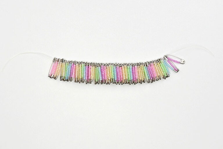Beaded Safety Pin Bracelet - Easy DIY Jewelry Craft
