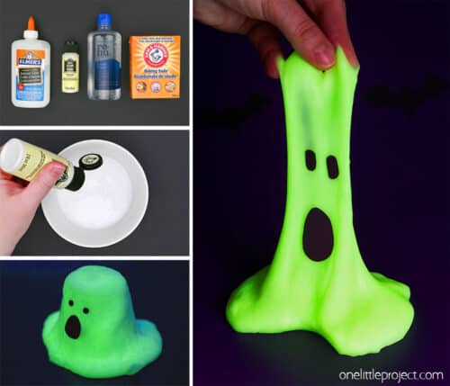 How to Make Ghost Slime - Glow in the Dark Slime for Halloween