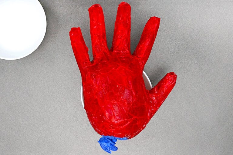 DIY Paper Mache Hand - Easy Halloween Craft That Glows!