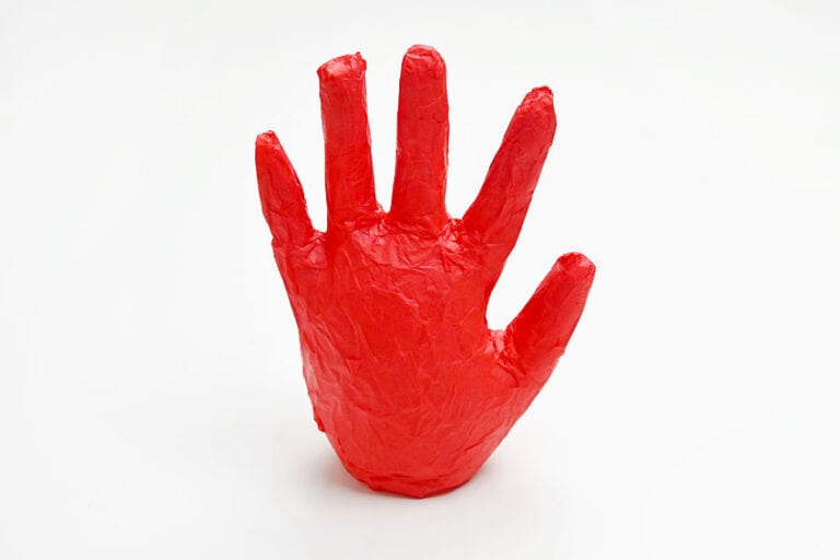 DIY Paper Mache Hand - Easy Halloween Craft That Glows!