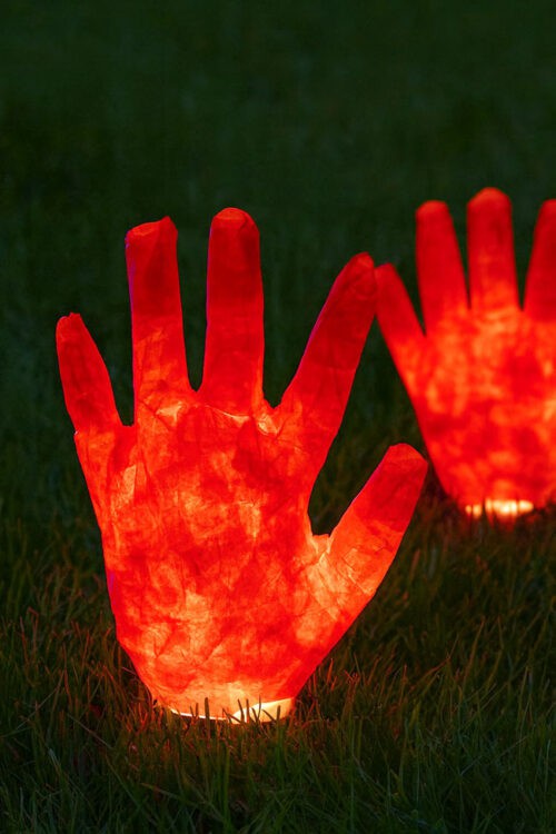 DIY Paper Mache Hand - Easy Halloween Craft That Glows!
