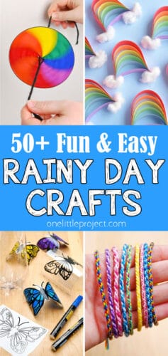 50+ Rainy Day Crafts - Easy Indoor Craft Ideas for Kids