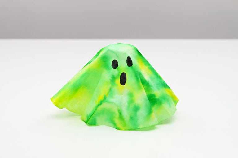 Glowing Coffee Filter Ghosts - Cute DIY Ghost Tea Light Covers
