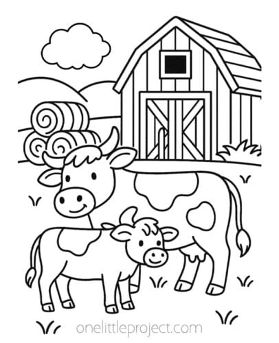 Free Cow Coloring Pages - Cute & Printable Cow Coloring Sheets