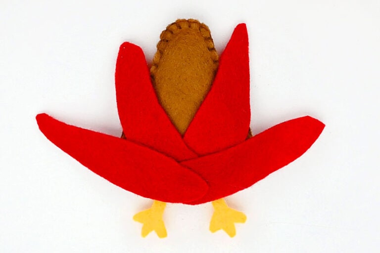 DIY Felt Turkey Pattern - Cute Thanksgiving Craft Idea