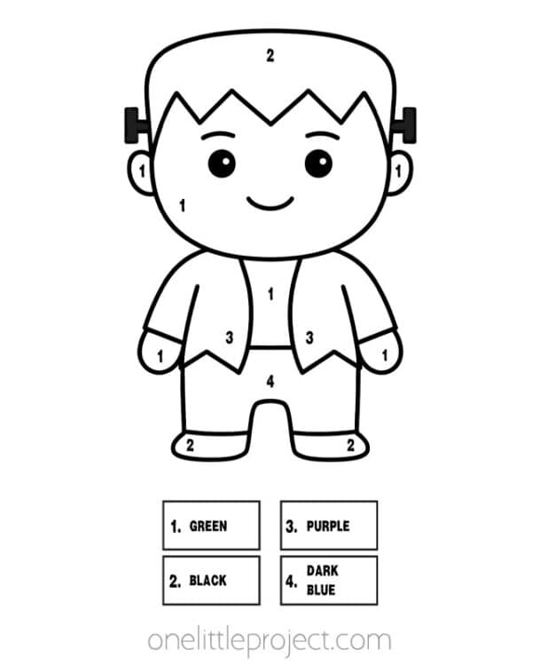 Halloween Color by Number Pages - Fun & FREE Printable Activity