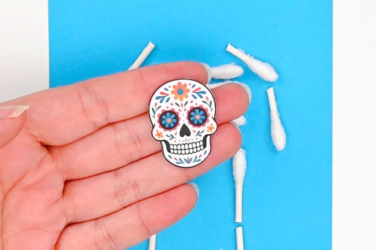 Q-Tip Skeleton Craft - Fun & Easy Halloween Activity