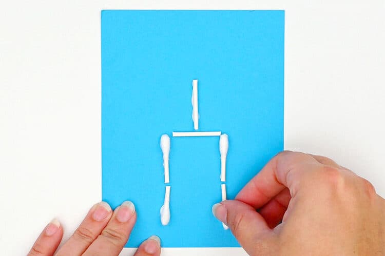 Q-Tip Skeleton Craft - Fun & Easy Halloween Activity