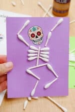 Q-Tip Skeleton Craft - Fun & Easy Halloween Activity