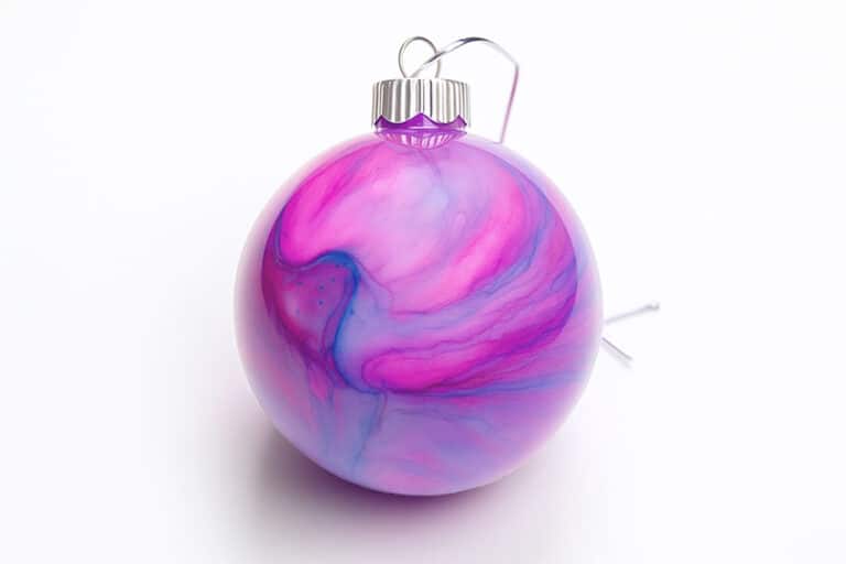 DIY Alcohol Ink Ornaments - Cool & Colorful Christmas Craft