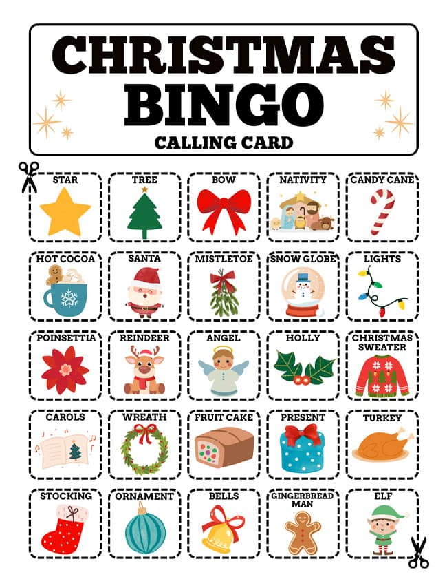 Christmas Bingo - Free Printable Game for Kids & Families