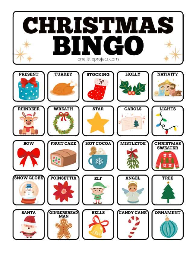 Christmas Bingo - Free Printable Game for Kids & Families