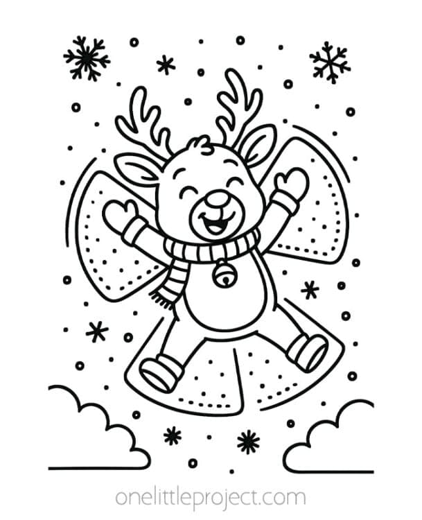 Free Reindeer Coloring Pages - Printable Christmas Fun