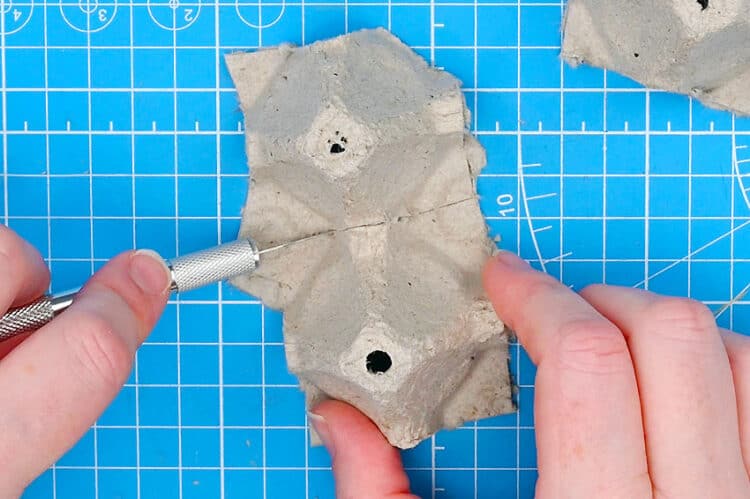 Egg Carton Christmas Tree - Easy Recycled Holiday Craft