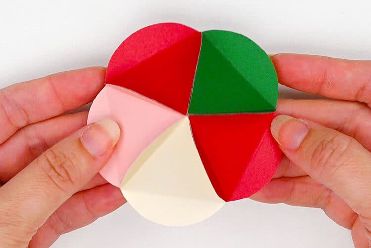 Folded Paper Ball Ornament - 3D DIY Christmas Craft