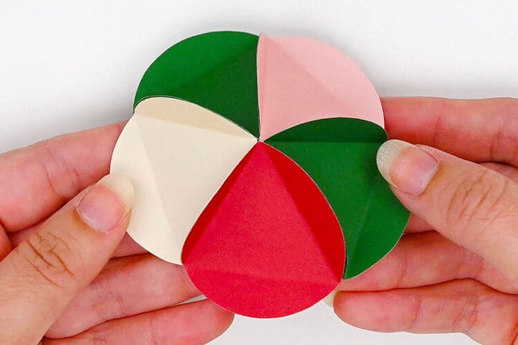 Folded Paper Ball Ornament - 3D DIY Christmas Craft