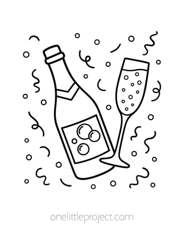 New Year's Coloring Pages - Cute & Festive Free Printables