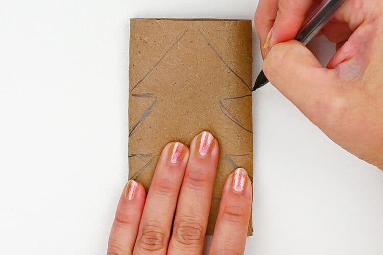 Paper Roll Christmas Tree - Easy Toilet Paper Roll Craft