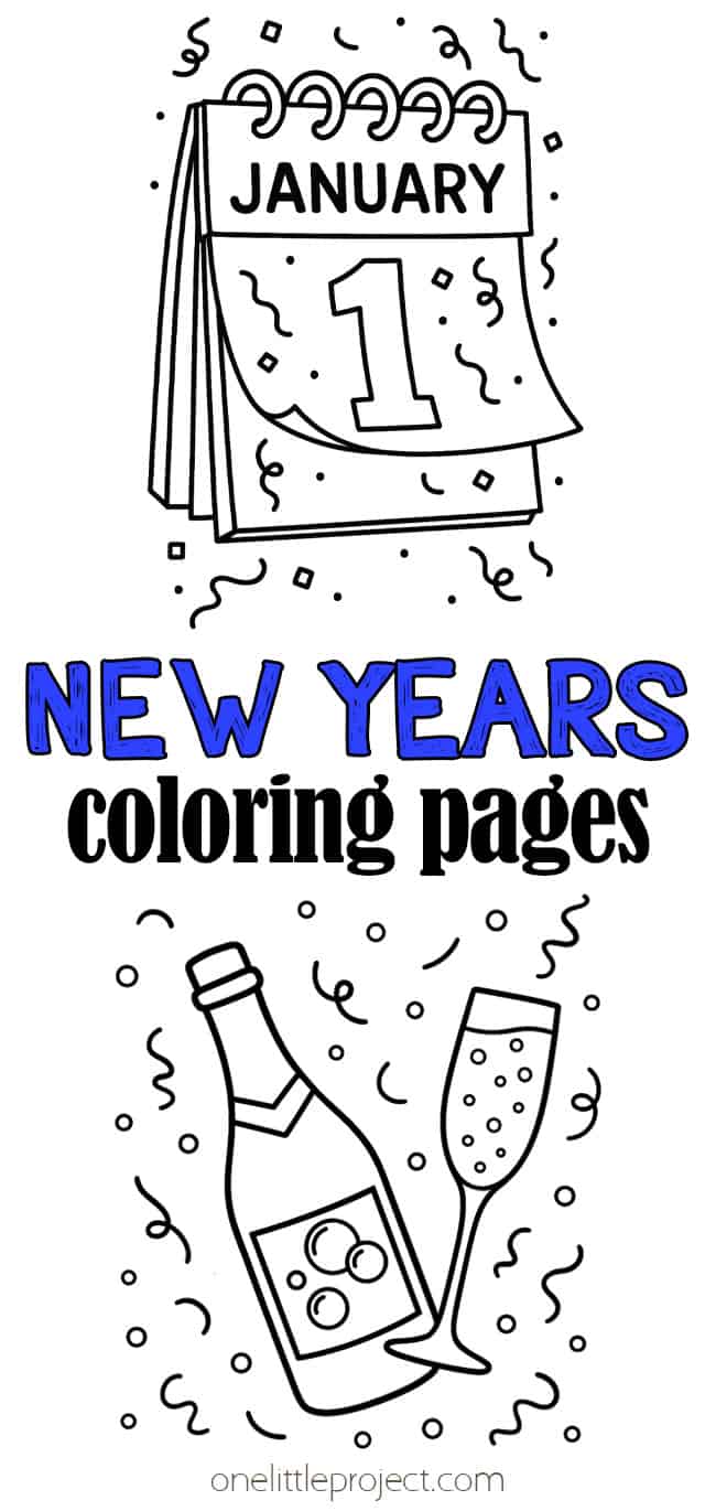 New Year's Coloring Pages - Cute & Festive Free Printables