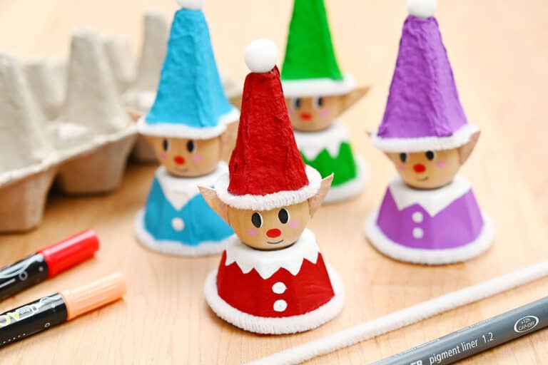 Egg Carton Christmas Tree - Easy Recycled Holiday Craft
