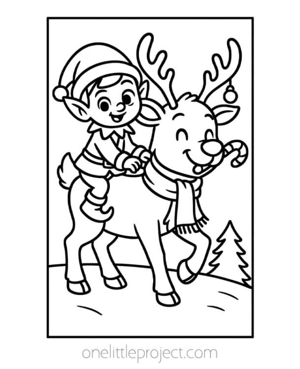 Free Reindeer Coloring Pages - Printable Christmas Fun