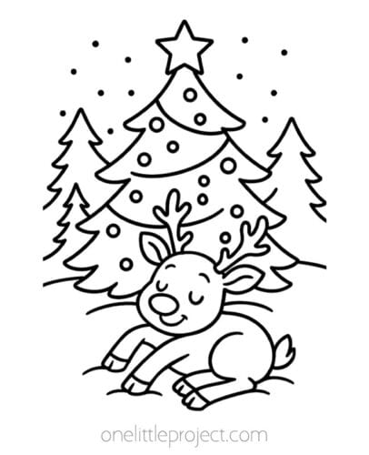 Free Reindeer Coloring Pages - Printable Christmas Fun