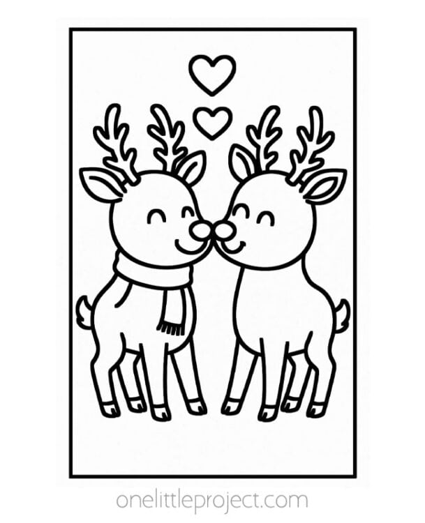 Free Reindeer Coloring Pages - Printable Christmas Fun