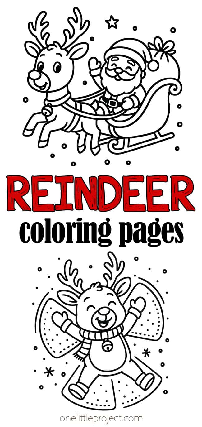 Free Reindeer Coloring Pages - Printable Christmas Fun