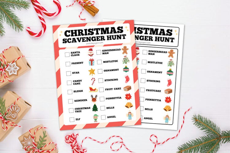 Christmas Scavenger Hunt - FREE Printable Clues for Kids