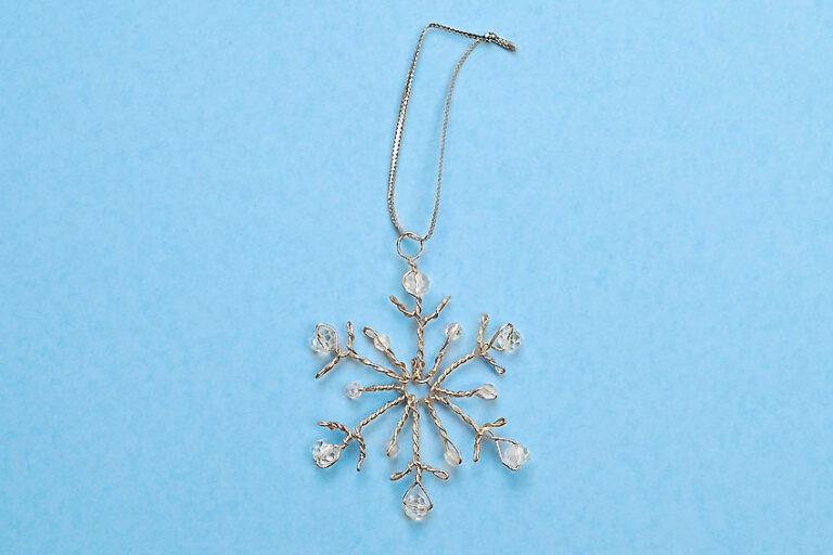 Wire Wrapped Snowflake - DIY Christmas Ornament