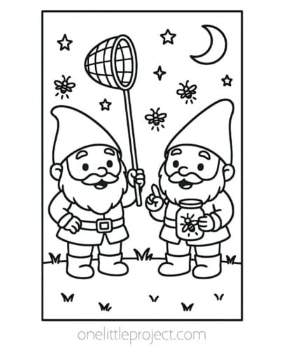 Gnome Coloring Pages - Free Printable Gnome Coloring Sheets