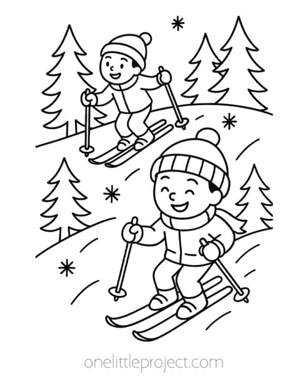 January Coloring Pages - Cute & Printable Winter Color Sheets