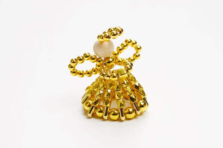 Diy Safety Pin Angel Beaded Christmas Craft Instructions