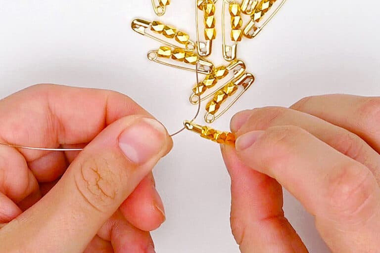 DIY Safety Pin Angel - Beaded Christmas Craft Instructions