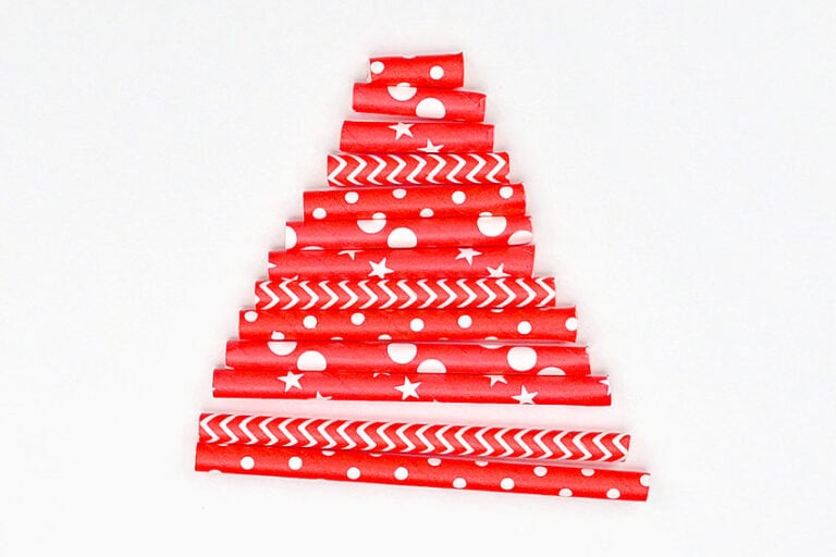 Straw Christmas Tree Ornaments - Easy DIY Ornament Craft!