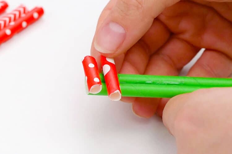 Straw Christmas Tree Ornaments - Easy DIY Ornament Craft!